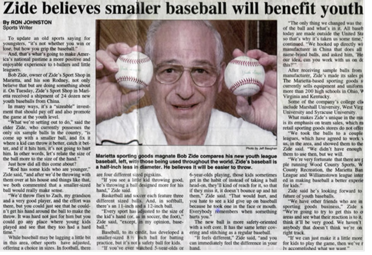 Bob Zide – Mid-Ohio Valley Sports Hall of Fame