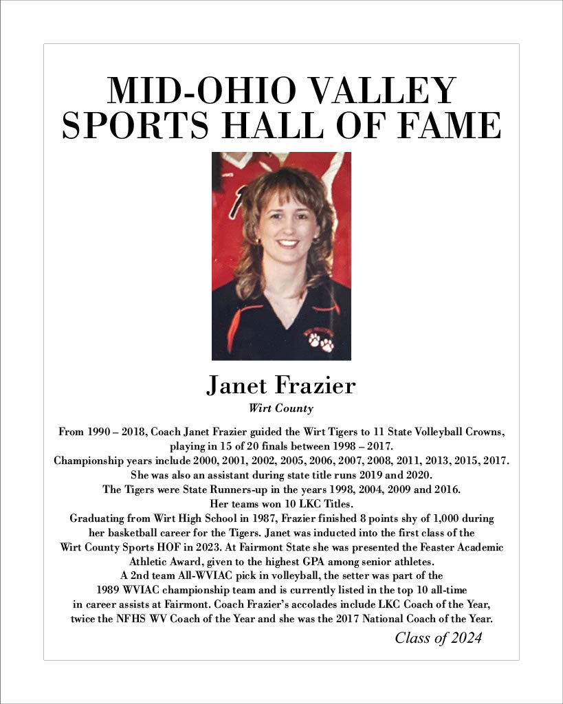 Janet Frazier – Class of 2024 – Mid-Ohio Valley Sports Hall of Fame