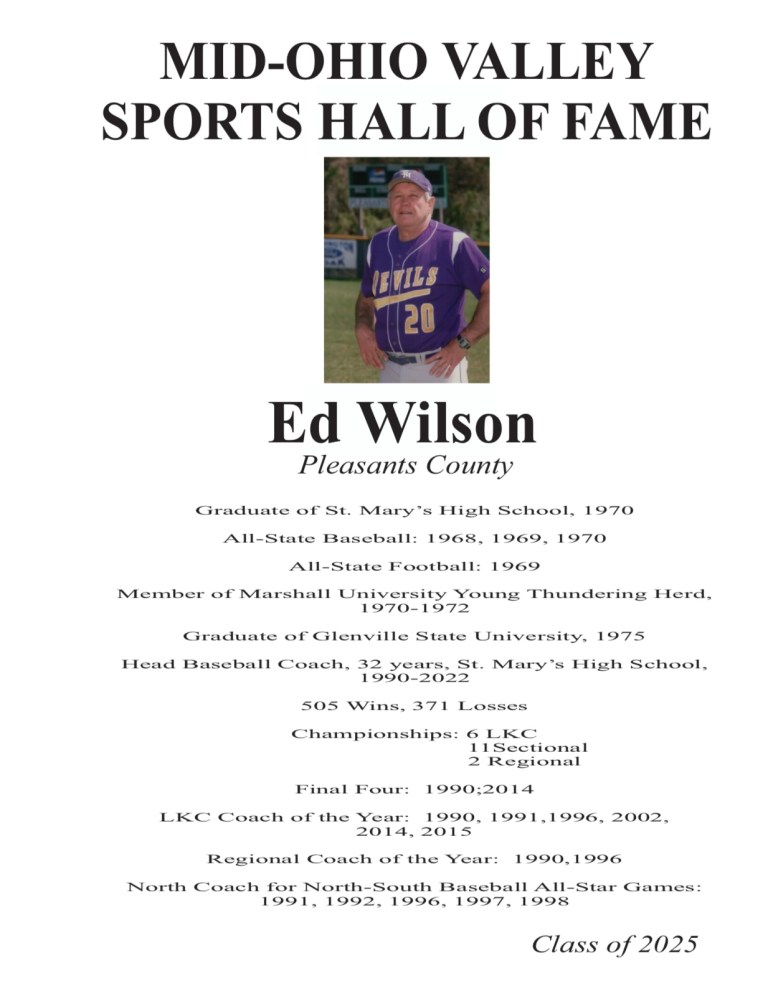 Ed Wilson – Class of 2025 – Mid-Ohio Valley Sports Hall of Fame